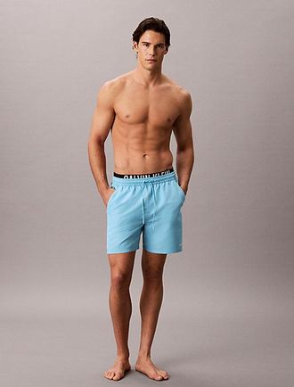 Calvin Klein Badeshorts Mit Doppeltem Bund - Intense Power - Aegean Ocean - Herren - 2XL