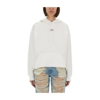 Maison Margiela Femme, Sweatshirts et sweats &agrave; capuche, Blanc, Taille: 38 FR Numeric Sweat &agrave; capuche