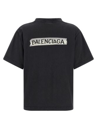 Balenciaga Womens Black Cotton T-Shirt