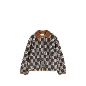 Bobo Choses Veste ample damier col velours