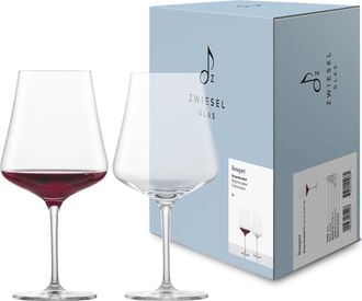 Zwiesel Glas Burgunder Rotweinglas Bouquet (2er-Set), stilvolle Burgundergläser für Rotwein, spülmaschinenfeste Tritan-Kristallgläser, Made in Germany (Art.-Nr. 12