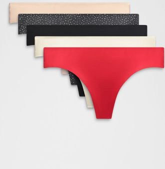 lululemon InvisiWear String mit mittelhohem Bund 5er-Pack Holiday f&uuml;r Frauen - Gr&ouml;&szlig;e 2XL