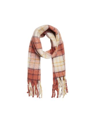 Vero Moda VMIVY League Scarf GA NOOS Schal, Burnt Sienna/Checks:GOLDEN Spice/Oatmeal/Plum Perfect, ONE Size