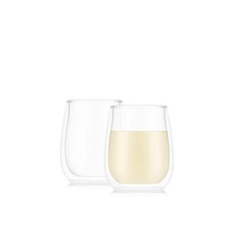 Bodum SKÅL Set de 2 verres à vin double paroi - Chardonnay, 0.25 l