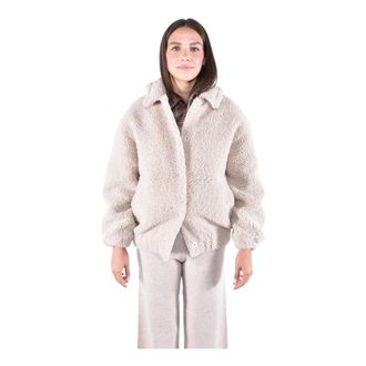 MC2 Saint Barth Bomber Teddy Jeanne - Femme - Vestes - Beige - Taille: 36 FR