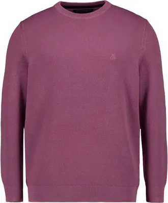 Marc O'Polo Herren Pullover rosa Baumwolle unifarben