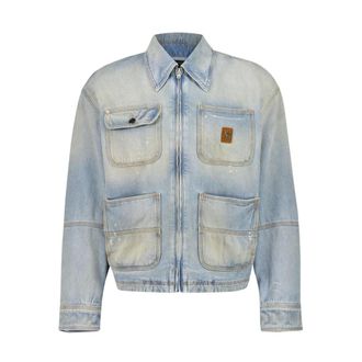 Amiri Homme, Vestes, Bleu, Taille: L Veste de Travail en Denim
