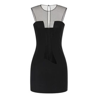 Nensi Dojaka T&uuml;ll-Einsatz Kleid - - Dresses - Damen - Schwarzk - XS