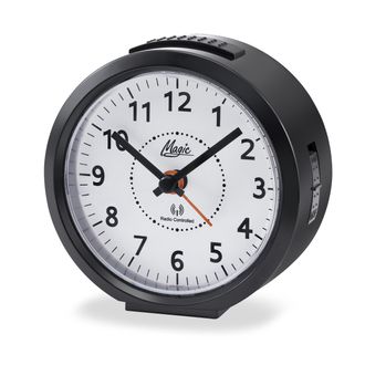 Atlanta Mocassin Funkwecker Analog Licht Snooze Crescendo Zahlen - 2830/7M (Schwarz)