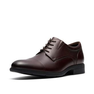 Clarks Steadwell Casquette Oxford pour homme, Cuir dacajou., 41.5 EU