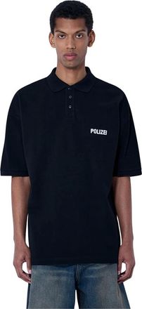 VETEMENTS Homme, Tops, Noir, Taille: M Polo Brod&eacute;