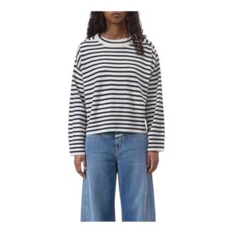 Closed Gestreifter Kaschmir-Strick - - Knitwear - Damen - Wei&szlig; - XS