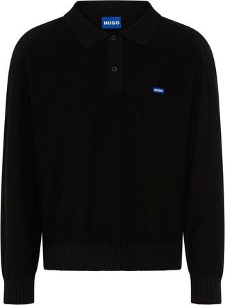 HUGO BOSS Strickpullover San Patty Polokragen, Knopfleiste, Regular Fit, reine Baumwolle