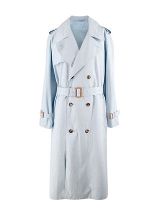 Wardrobe.NYC Baby Blue Double Breasted Trench Coat Size M