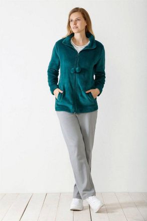 Hajo Fellimitatjacke Damen Homewear Jacke Nicki Fleece