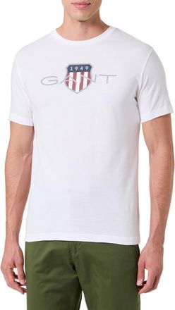 GANT Herren REG Archive Shield Tshirt T-Shirt, White, M
