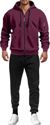 Generic Ensemble Homme Jogging Survetement 2 Pi&egrave;Ces Sweat &Agrave; Capuche Manche Longues Et Pantalon Jogging V&ecirc;tement De Sport Casual Mode Surv&ecirc;tement Homme Ensembl