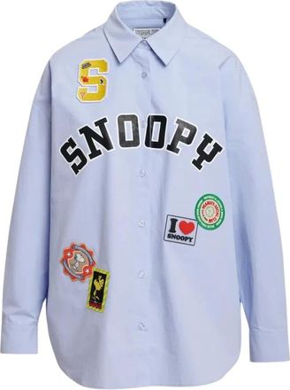 Essentiel Femme, Blouses et Chemises, Bleu, Taille: 38 FR Jarlie Snoopy Patch Shirt