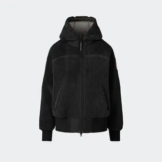 Canada Goose Simcoe Kapuzenjacke aus Kind High Pile Fleece, Übergröße (Weiblich, Black, M)