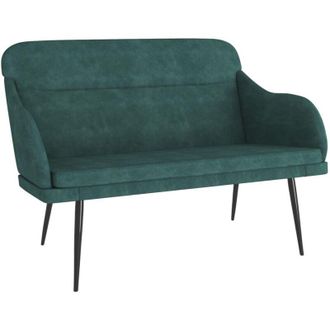 vidaXL Sitzbank Dunkelgr&uuml;n 110x76x80 cm Samt vidaXL