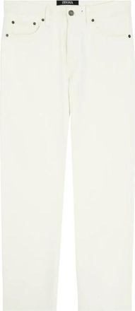 Ermenegildo Zegna Homme, Pantalons, Blanc, Taille: W34 Pantalon en coton stretch Roccia
