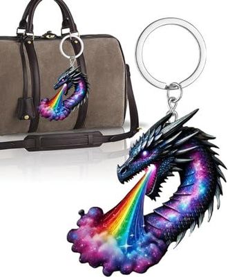 Generico Dragon du Dragon Respiration: Pendentif Dragon Crachant le Feu | Souvenir de nouveaut&eacute; &agrave; collectionner pour sacs, sacs &agrave; dos et cl&eacute;s, cadeau de cr&eacute;atu