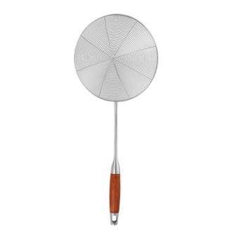 Generico Spider Sieb, 43,2 cm (17,05 Zoll), Schaumsieb aus Holz und Edelstahl: Komfortgriff, K&uuml;chenwerkzeug zum Abseihen von grober K&ouml;rnung, langlebig, leicht 