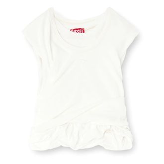 Diesel Tanktop mit Raffung aus doppellagigem Jersey - - Tops - Damen - Wei&szlig; - M
