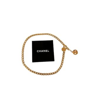 Chanel Ceinture Vintage M&eacute;tal Pr&eacute;-appartenant - Femme - Pre-owned - Jaune - Taille: ONE Size