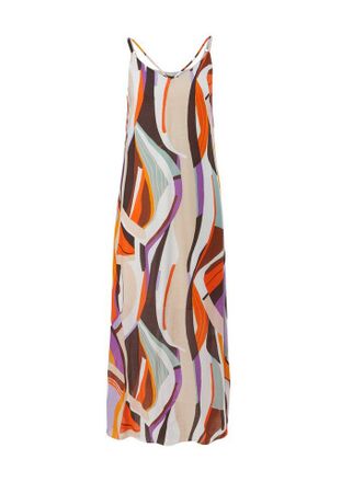 Comma Maxikleid Kleid Maxi-Kleid mit Allover-Muster