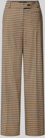 Lanius Wide Fit Stoffhose aus Woll-Baumwoll-Mix mit Karomuster