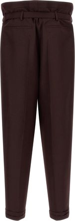 Saint Laurent Paper-Bag Waist Trousers - Brown