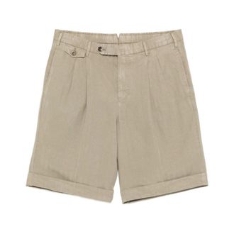 Pantaloni Torino Homme, Shorts, Vert, Taille: 2XL Pleated Turn-up Shorts