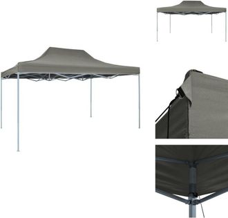 vidaXL Vidaxl - Tente de r&eacute;ception pliable 3x4 m Acier Anthracite - Tents De R&eacute;ception - Abri Ext&eacute;rieur - Tonnelles De Jardin - Chapiteaux Pliants - Tentes