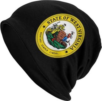 Generic Femme Homme Bonnets Tricot&eacute; Virginie-Occidentale Bonnet &Agrave; Revers Mode Hiver Chapeaux Classique Bonnet dhiver pour Hiver Ski Quotidien