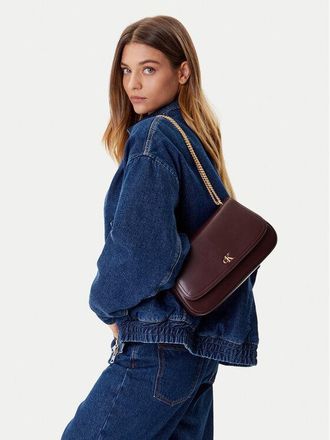 Calvin Klein Handtasche Ck Convertible Chain Medium Bag LV04F3171G Dunkelrot