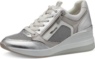 Tamaris Schn&uuml;rer Damen sportlich metallic,EU 37