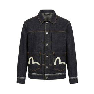 Evisu Homme, Vestes, Bleu, Taille: L HT Logo Selvedge Denim Jacket