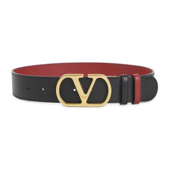 Valentino Garavani Reversible VLogo Belt - - Accessories - Damen - Schwarzk - 75 CM