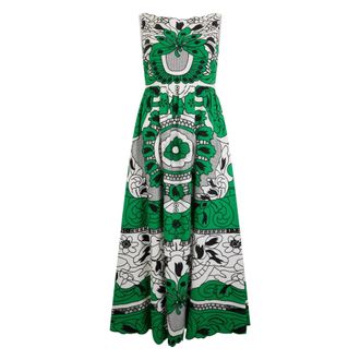 Red Valentino Femme, Robes, Vert, Taille: 40 FR Floral Midi Dress