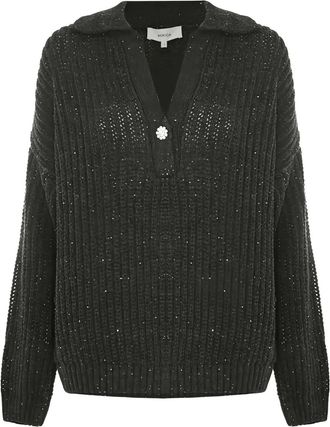 Kocca Almerigo Pullover mit Pailletten - Grau
