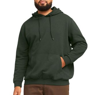 Jack & Jones Male Kapuzenpullover Plus Size Einfarbig Kapuzenpullover