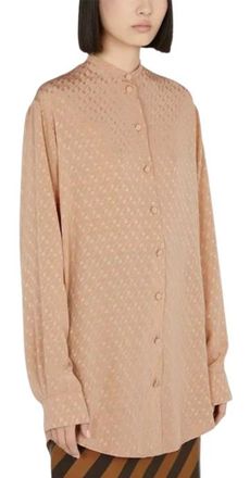 Gucci Beige Horsebit Embroidered Silk Blouse