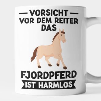 Generic Reiten Tasse Pferd Geschenk Pferde Reiter Reiterin Reitsport Pferdesport - vorsicht vor dem Reiter der Fjordpferd ist harmlos Kaffeebecher