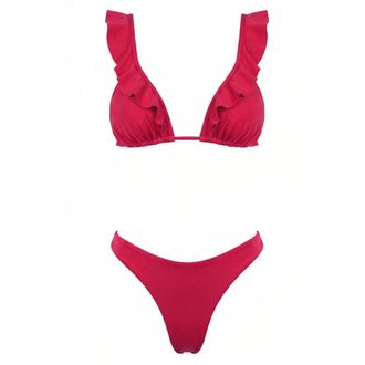 Miss Bikini V6101S Triangel-Top - - Swimwear - Damen - Rot - S