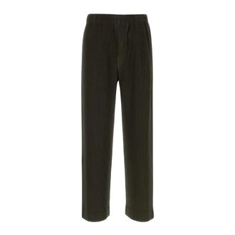 Issey Miyake Plissierte gerade Hose - - Trousers - Herren - Gr&uuml;n - M