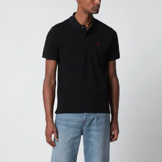 Ami Schwarzes Poloshirt Ami De Coeur