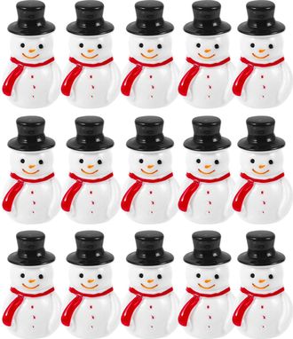 Lurrose 36st&uuml;cke Schneemannfiguren Aus Kunstharz Miniatur-weihnachtsdekor F&uuml;r Feeng&auml;rten DIY-bastelarbeiten Kleine Schneemann-Ornamente F&uuml;r Puppenhaus Mikro-s