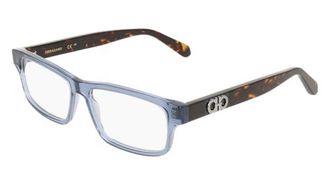 Ferragamo SF3061 432 Lunettes pour homme Bleu transparent 56/15/150
