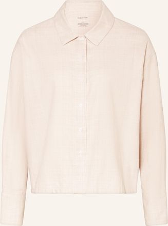 Calvin Klein Schlafshirt Flannel Sleep Aus Flanell beige